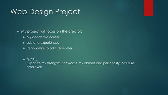 Final project: My ePortfolio | PPT