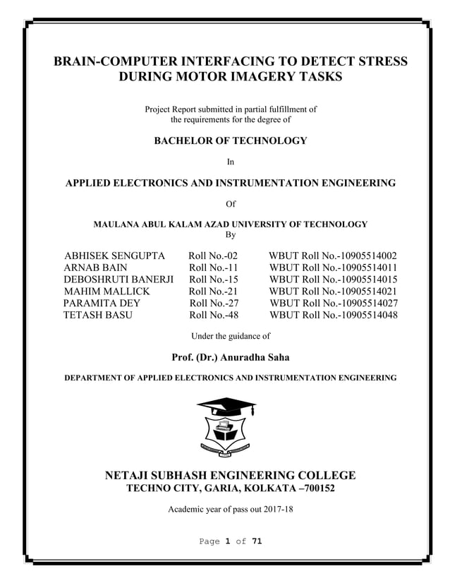 BRAIN-COMPUTER INTERFACING TO DETECT STRESS DURING MOTOR IMAGERY TASKS | PDF