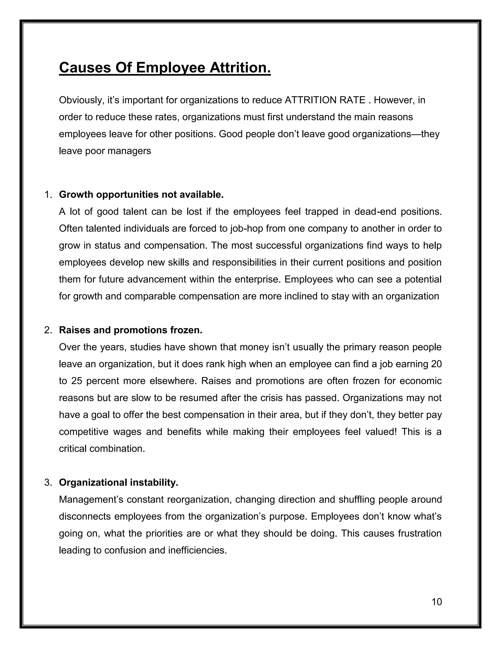 Employee Attrition Rate, MBA HR, Final Project Report. | PDF