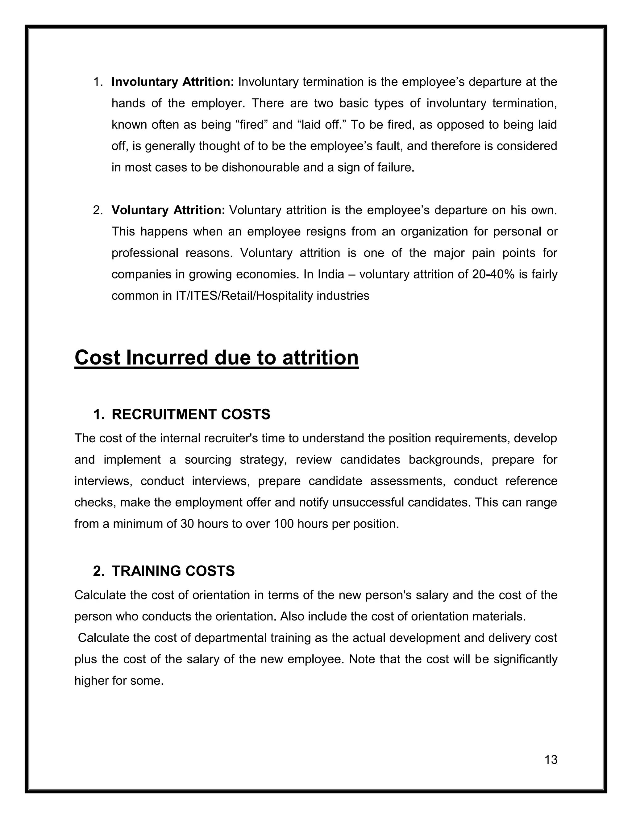 Employee Attrition Rate, MBA HR, Final Project Report. | PDF