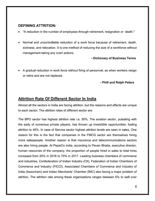 Employee Attrition Rate, MBA HR, Final Project Report. | PDF | Human ...