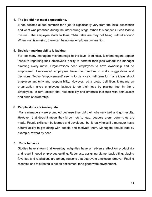 Employee Attrition Rate, MBA HR, Final Project Report. | PDF | Human ...