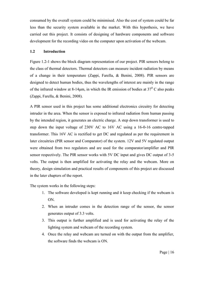 PIR based security system | PDF | Computer Peripherals | Computing