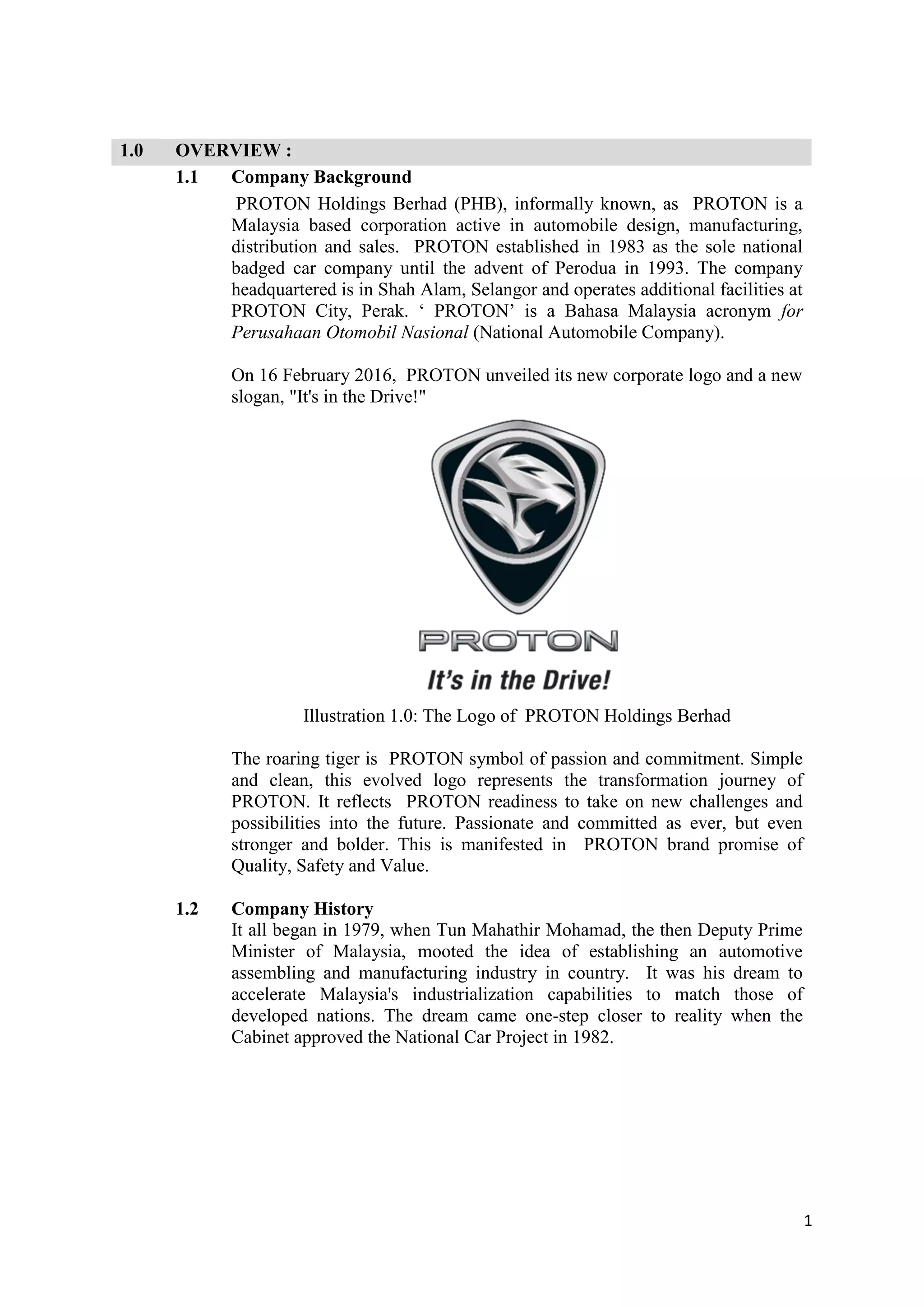 PROTON HOLDINGS CASE STUDY | PDF