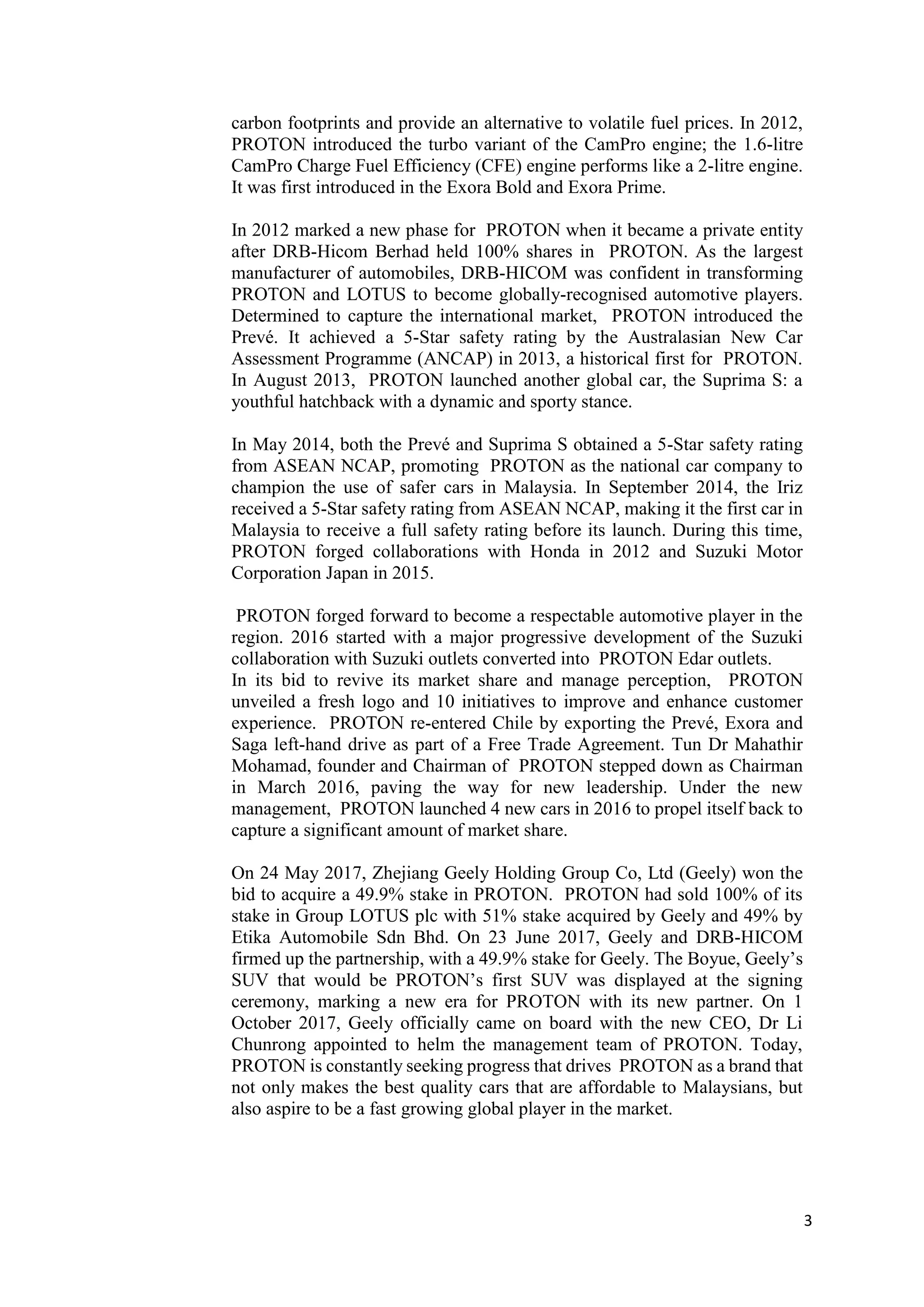 PROTON HOLDINGS CASE STUDY | PDF