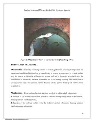 Sulphate Resistance Of Ternary Blended Fiber Reinforced Concrete | PDF