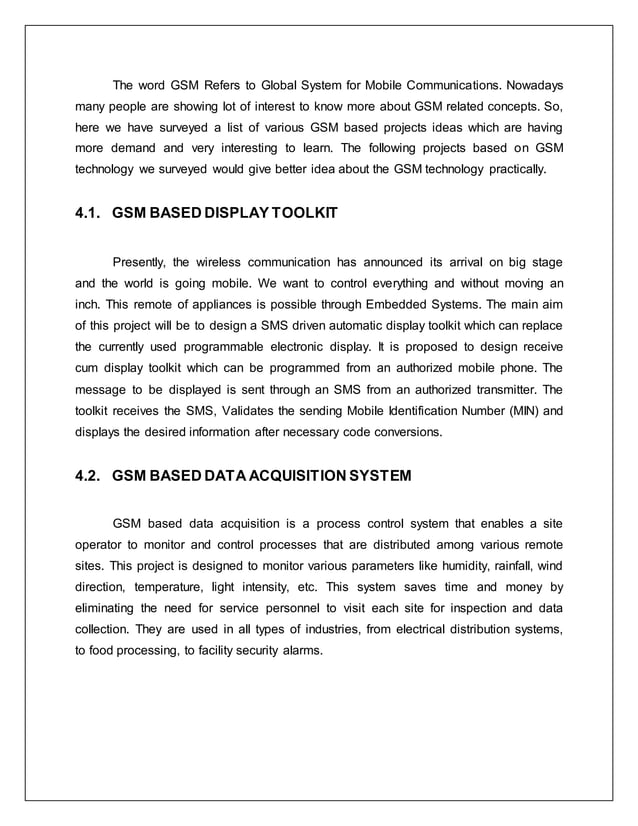 GSM Mobile Phone Based LCD Message Display System | DOC