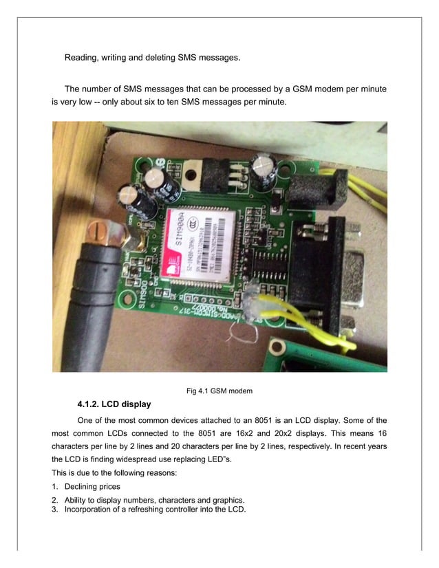 GSM Mobile Phone Based LCD Message Display System | PDF