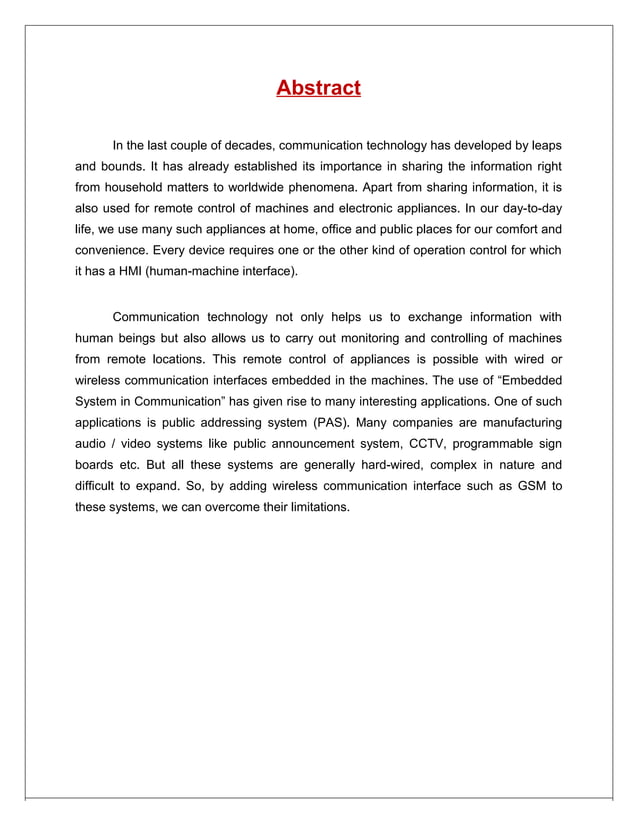 GSM Mobile Phone Based LCD Message Display System | PDF