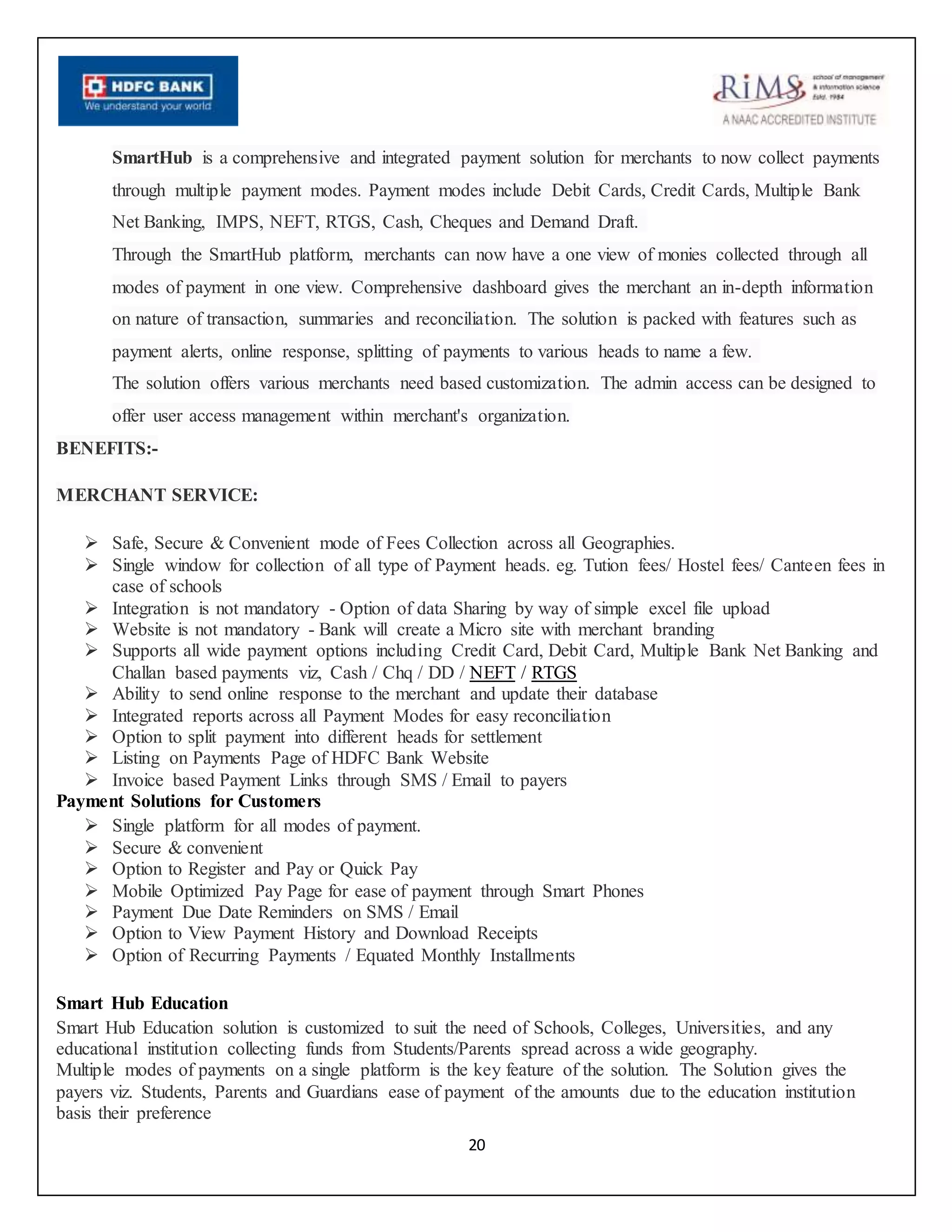 HDFC BANK REPORT | DOCX