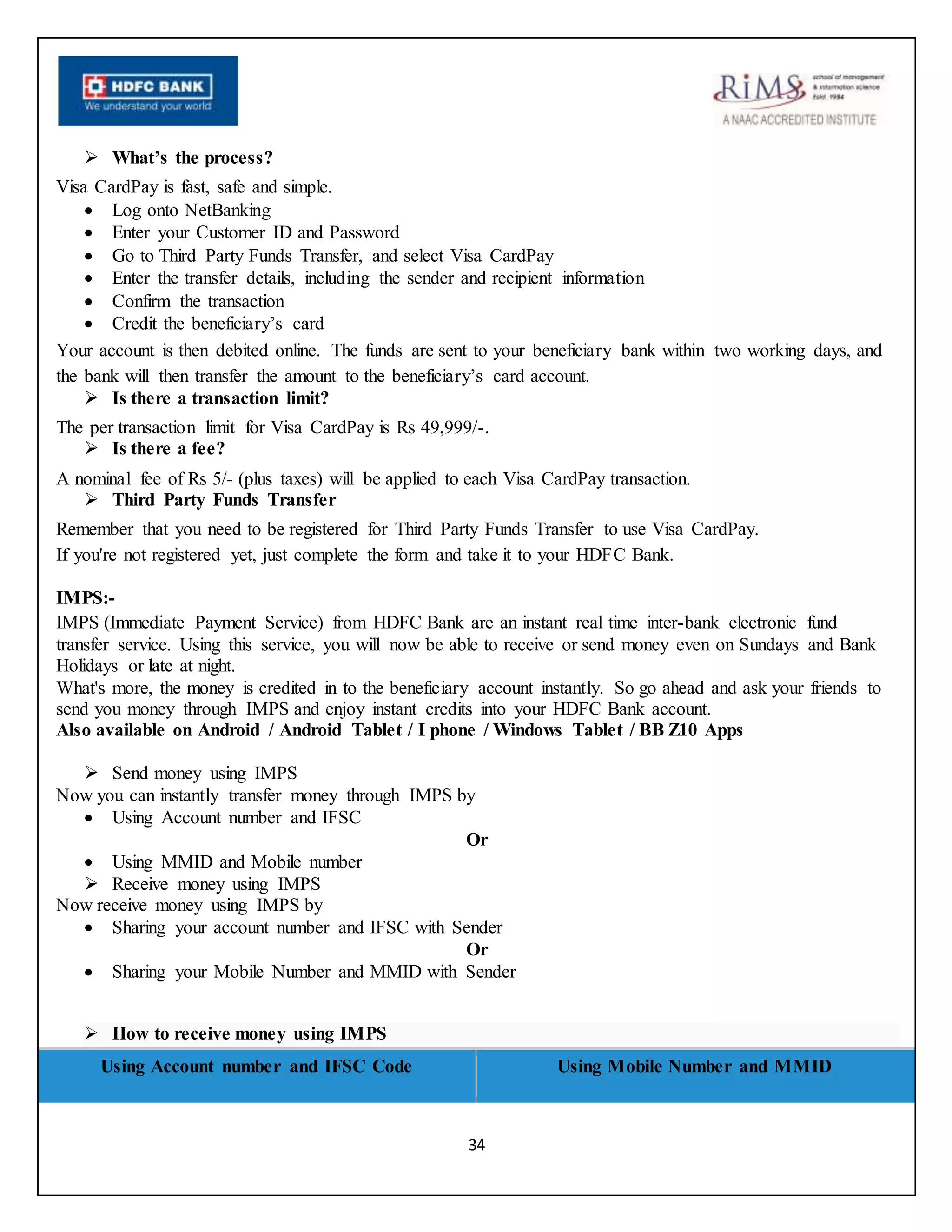 HDFC BANK REPORT | DOCX