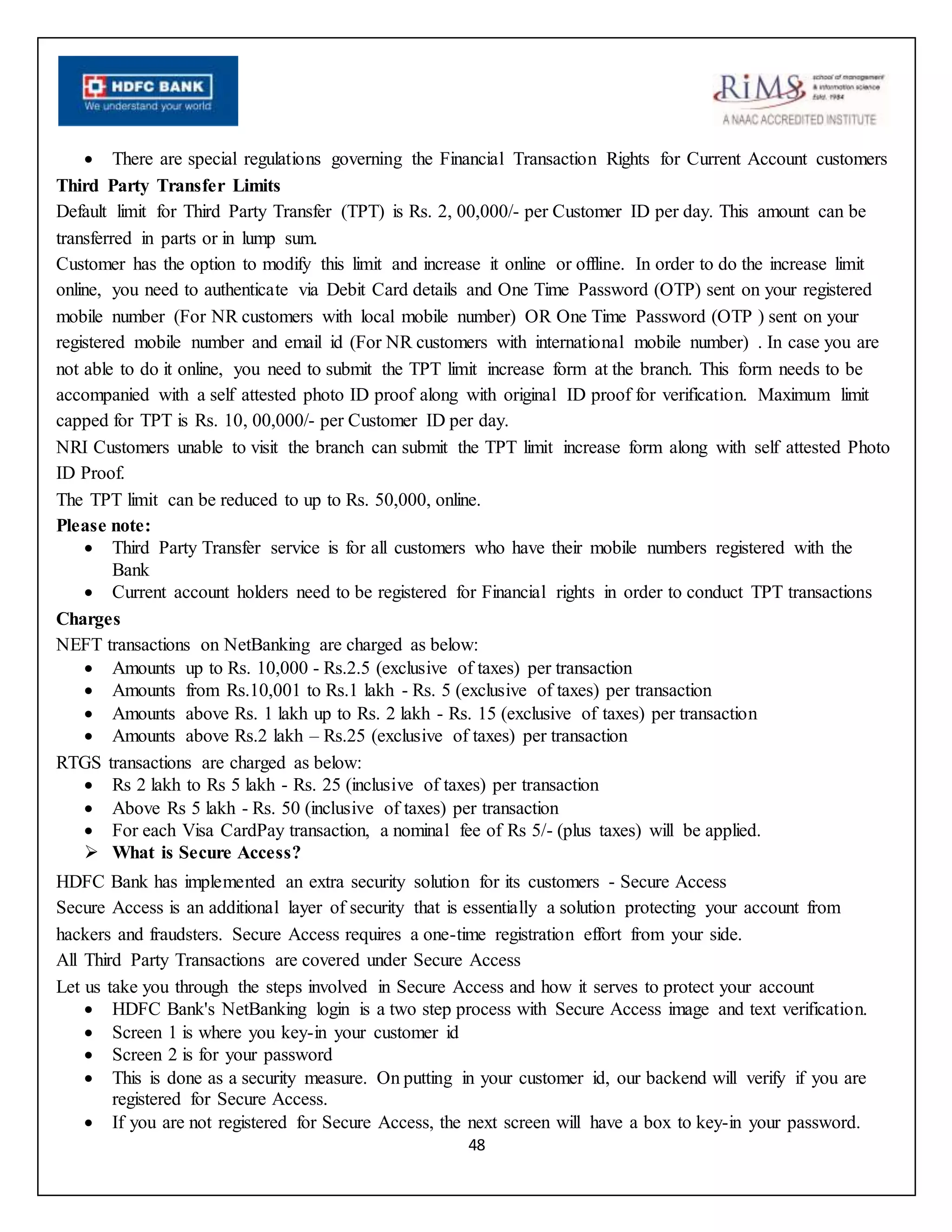 HDFC BANK REPORT | DOCX