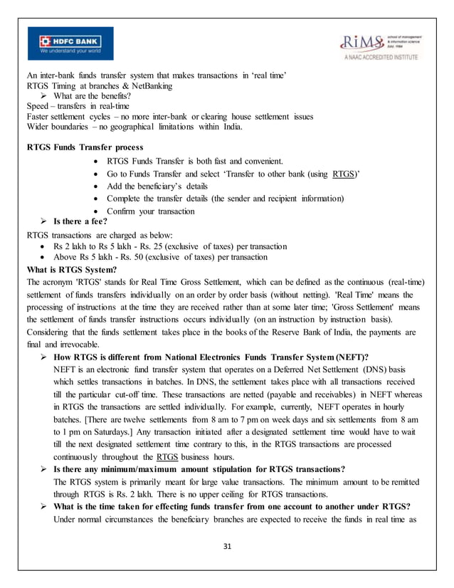HDFC BANK REPORT | DOCX
