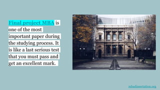 How to Do a Final Project Report for MBA? | PPT