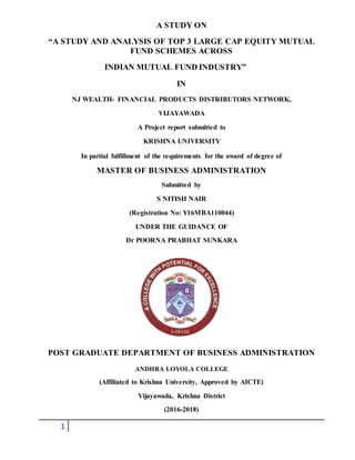 mutual fund summer internship project | DOCX