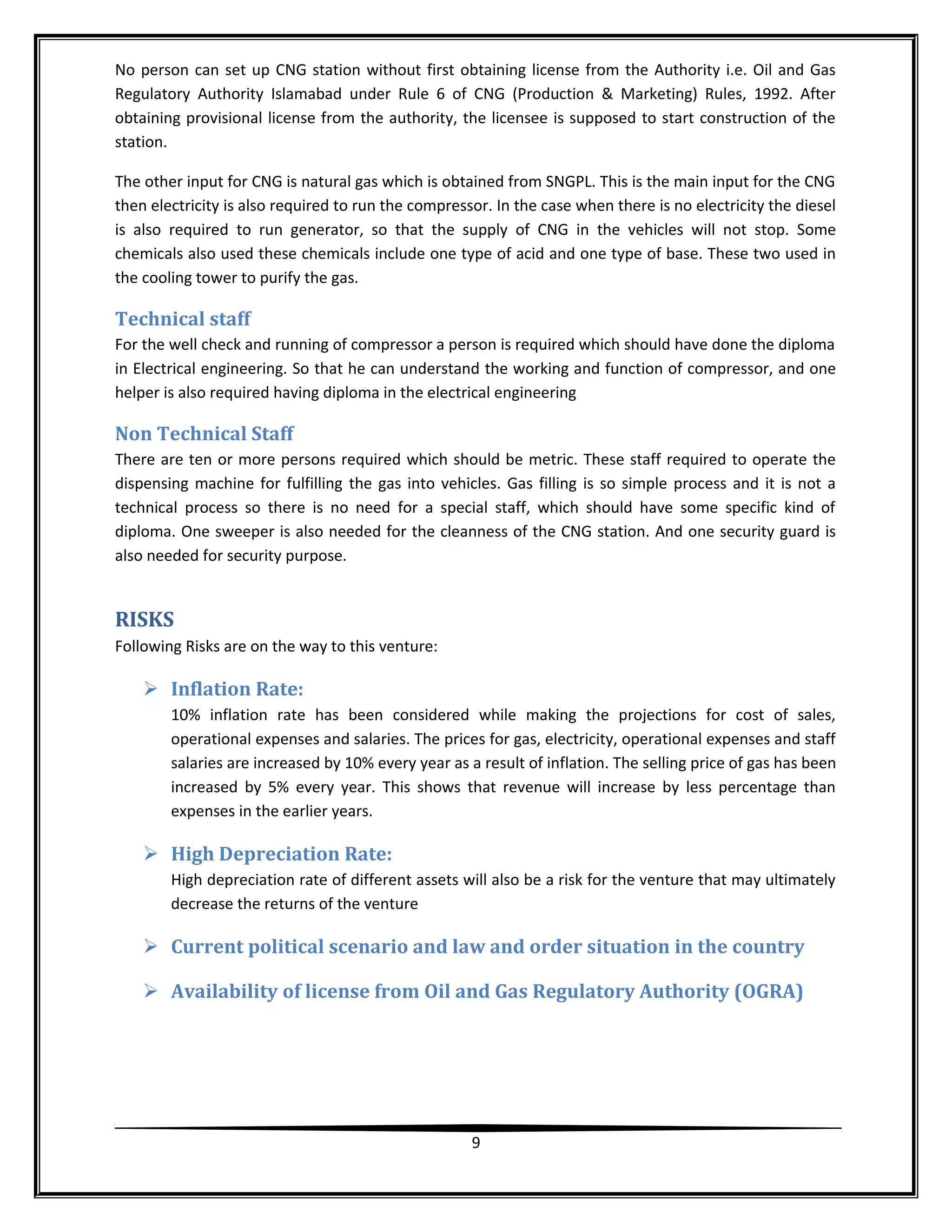Construction of CNG station project final report. | DOC