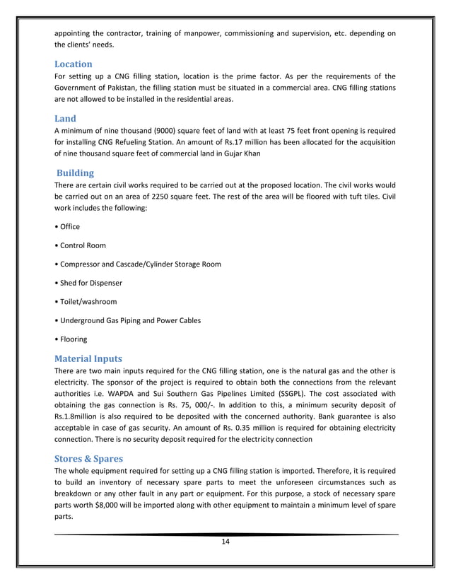 Construction of CNG station project final report. | DOC