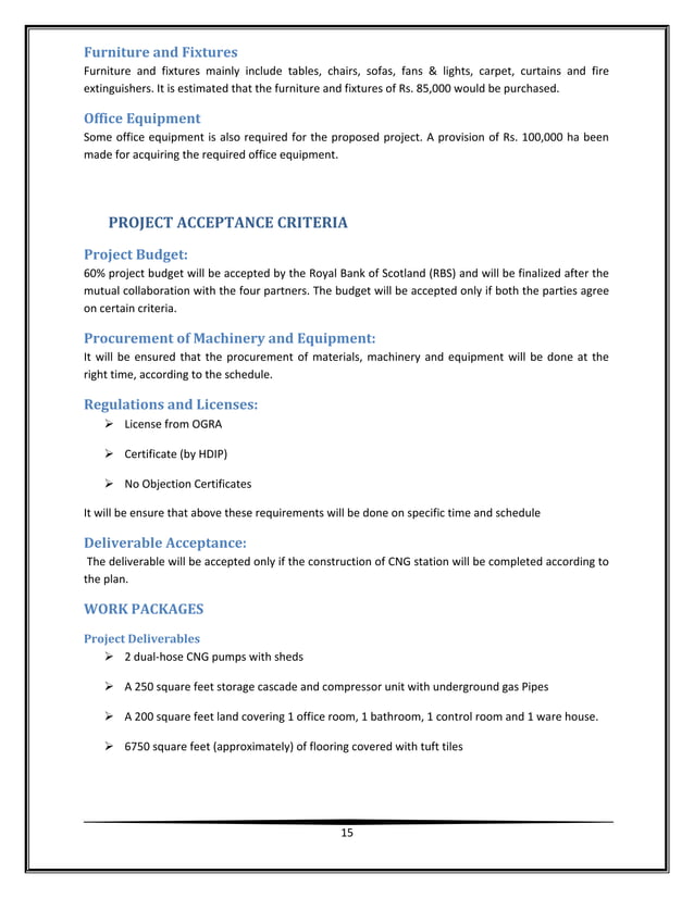 Construction of CNG station project final report. | DOC