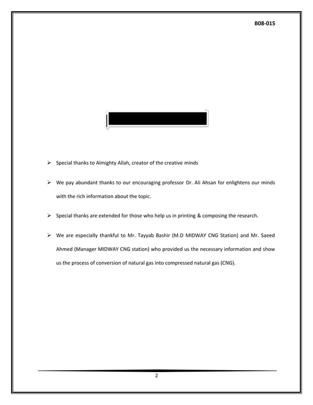 Construction of CNG station project final report. | DOC