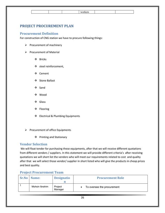 Construction of CNG station project final report. | DOC
