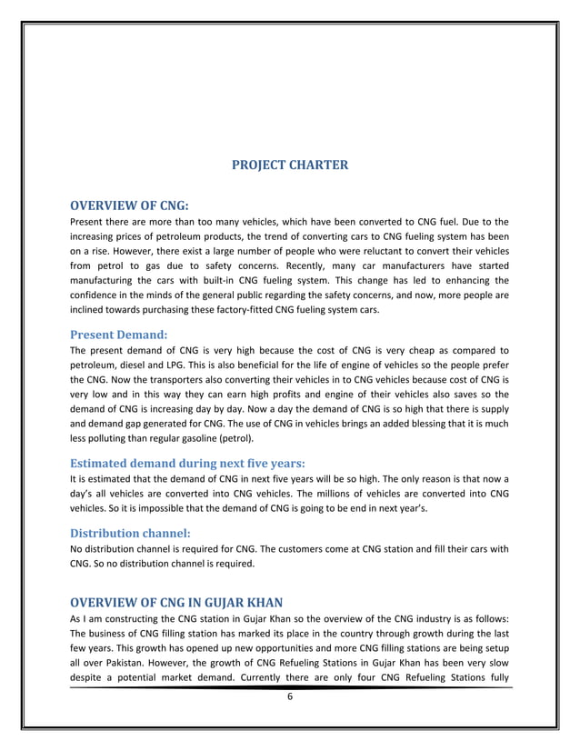 Construction of CNG station project final report. | DOC