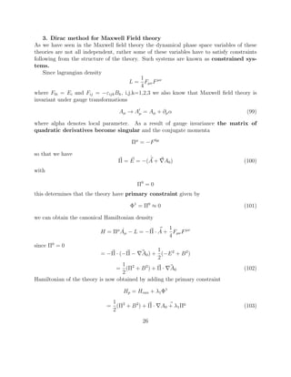 Dirac Method for Maxwell field theory | PDF