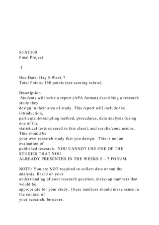 Final Project Rubric 25 Introducti.docx