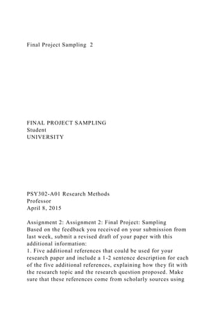 Final Project Sampling 2FINAL PROJECT SAMPL.docx