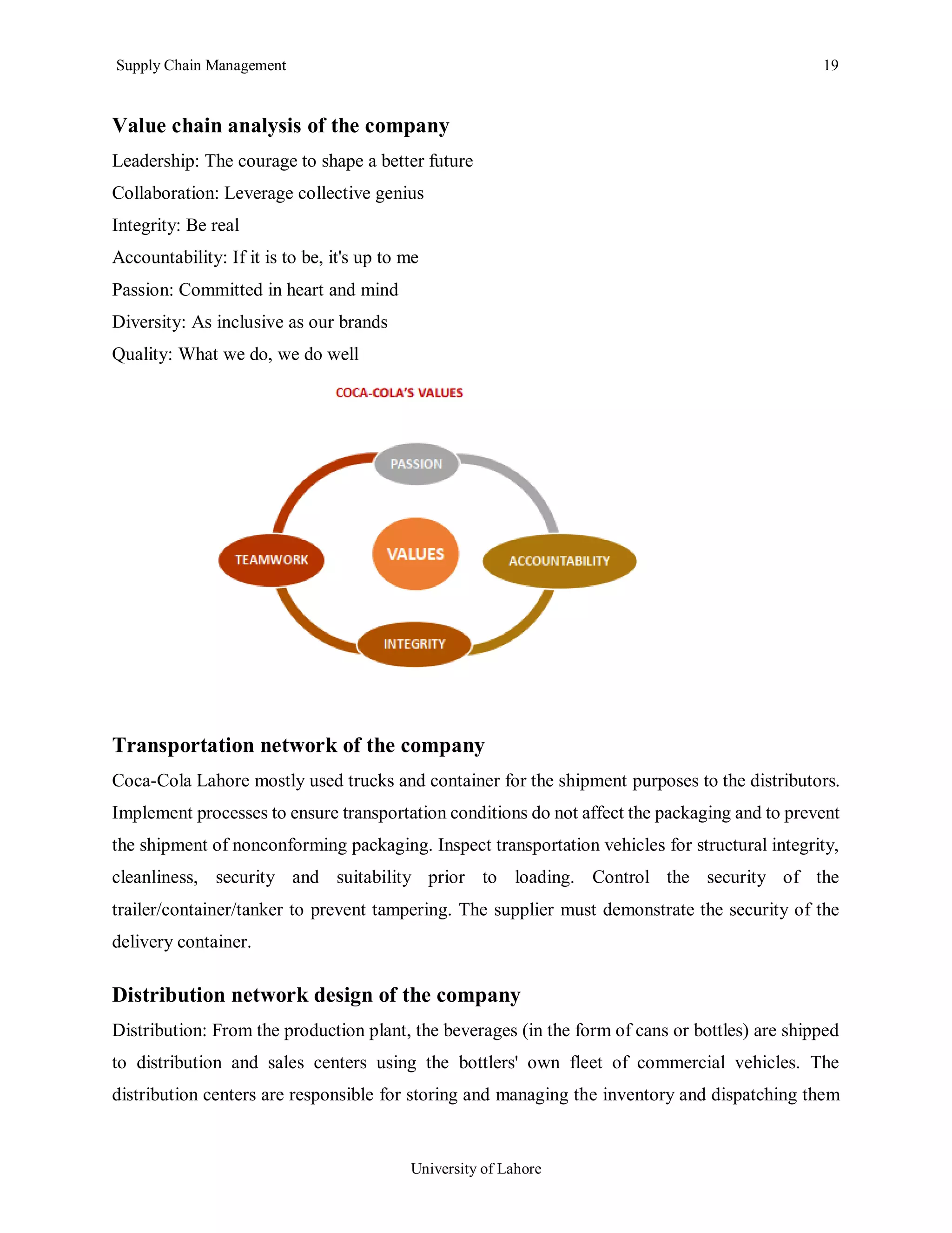 Supply chain management on Coca cola | PDF