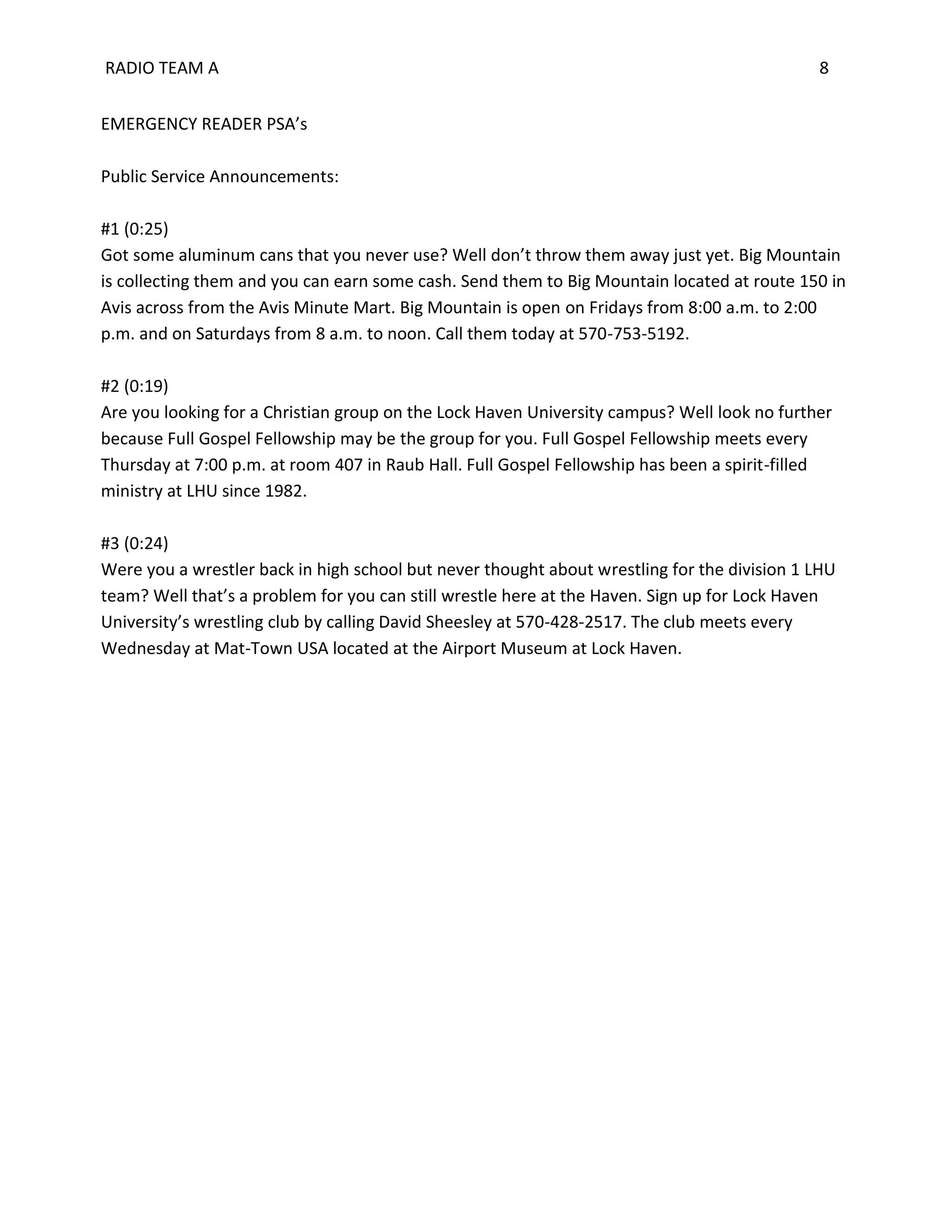 Final Radio Show Script | PDF