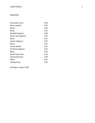 Final Radio Show Script | PDF