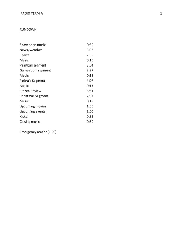 Final Radio Show Script | PDF