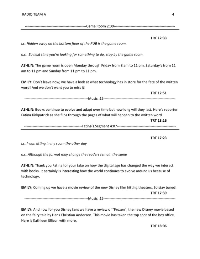 Final Radio Show Script | PDF