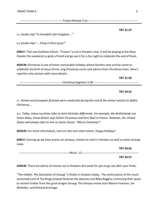 Final Radio Show Script | PDF