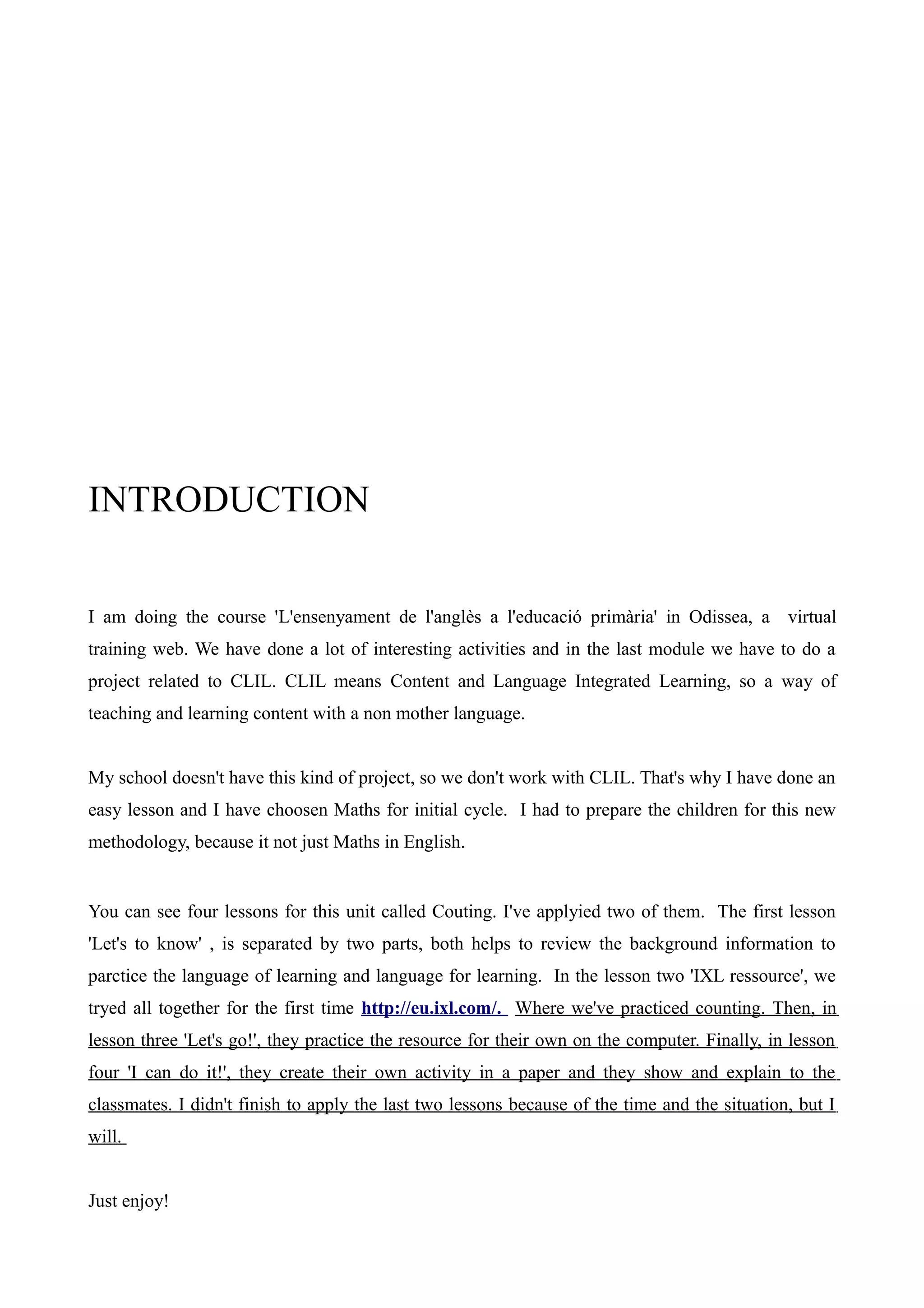 Final CLIL project short | PDF