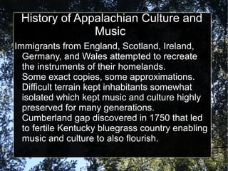 Appalachian Music and Culture Final | PPT