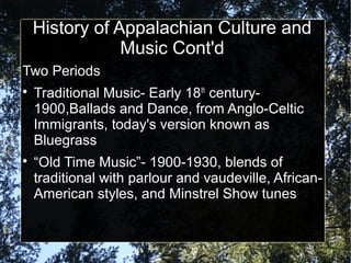 Appalachian Music and Culture Final | PPT