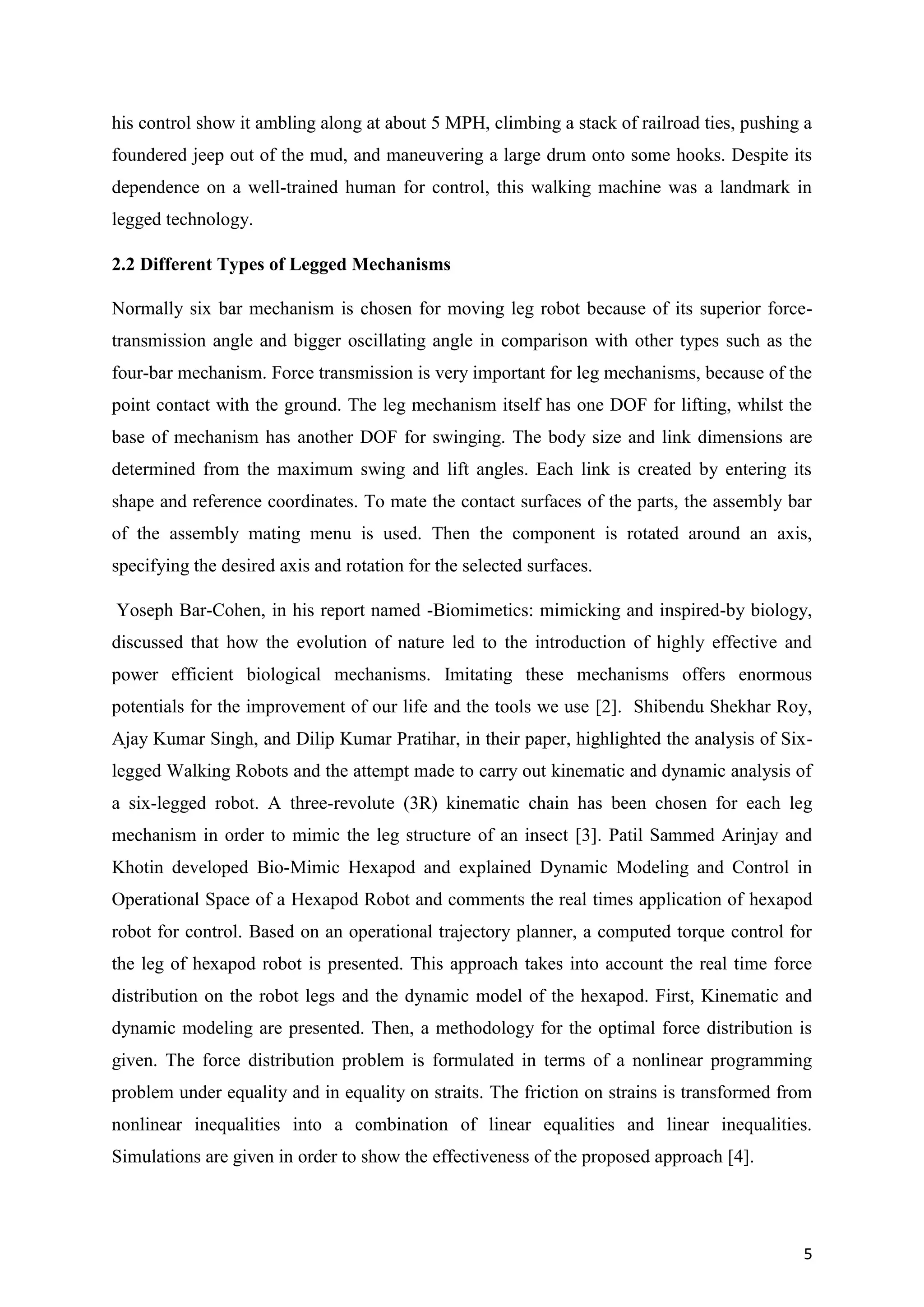 Six Legged Walking Mechanism | PDF