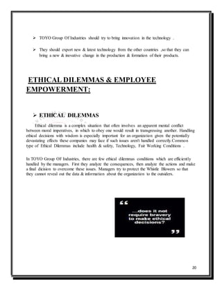 Final project (toyo group of industries) | DOCX