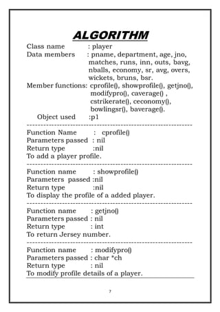 PLAYER PROFILE MANAGEMENT COMPUTER SCIENCE | DOCX