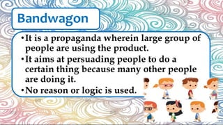 Final Propaganda Techniques-1. for grade 8 english | PPTX