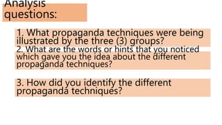 Final Propaganda Techniques-1. for grade 8 english | PPTX