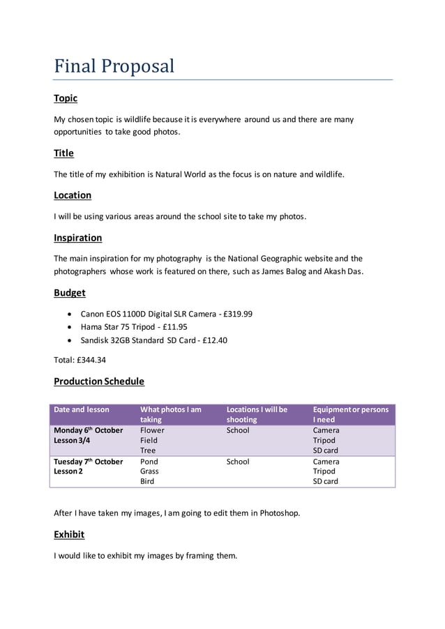 Final proposal | PDF