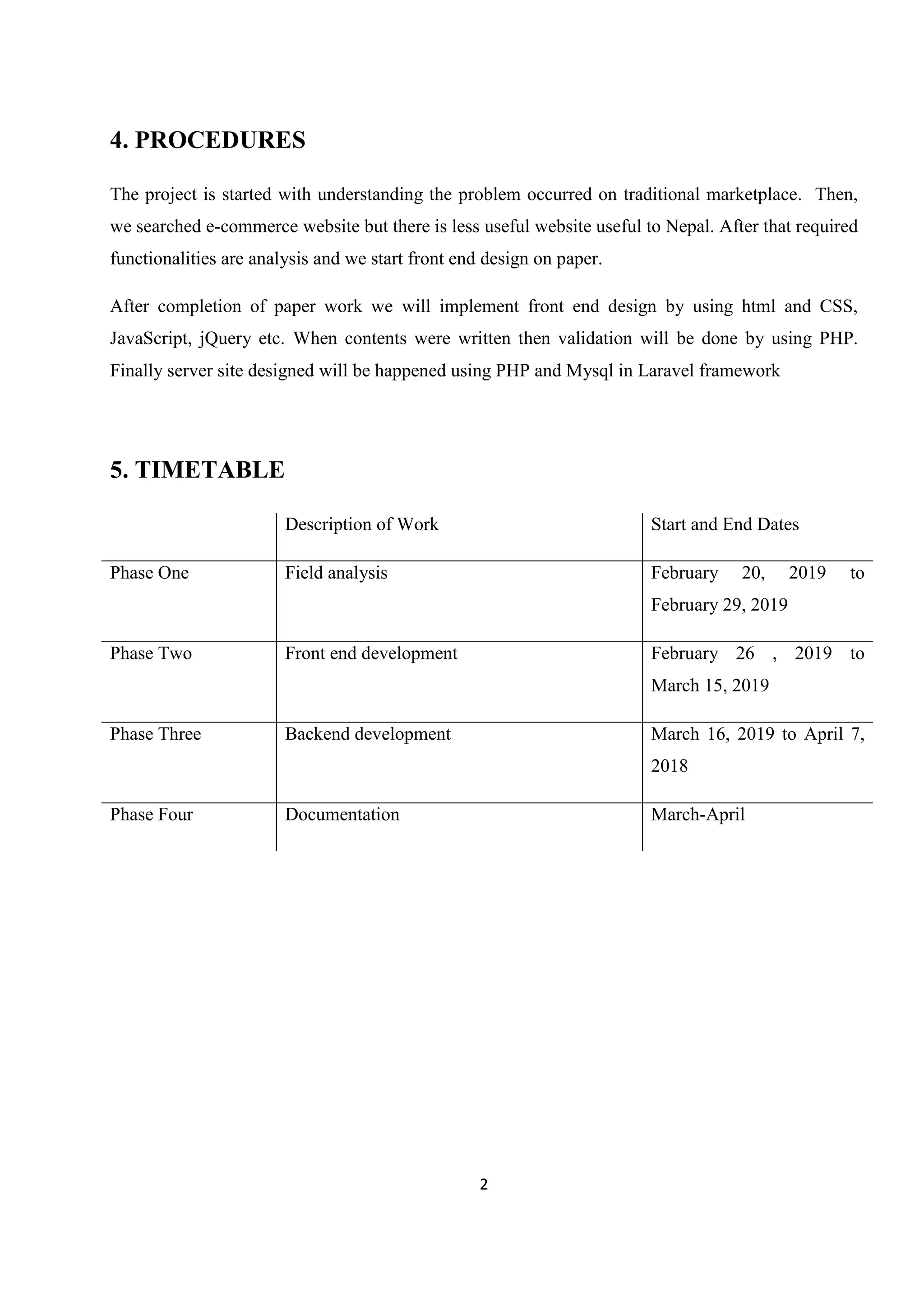 project proposal | PDF | Web Development | Internet