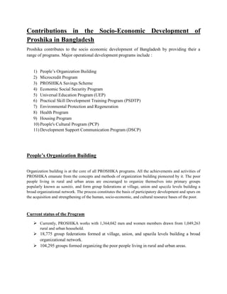 An Analysis on Proshika | DOCX