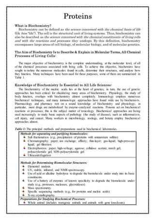 protein chemistry | PDF