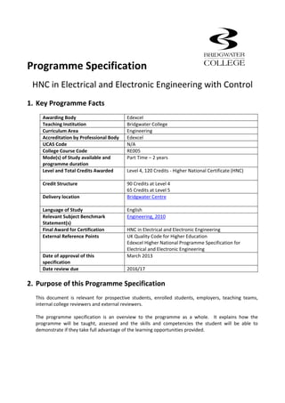 HNC Electrical and Electronic Control | PDF