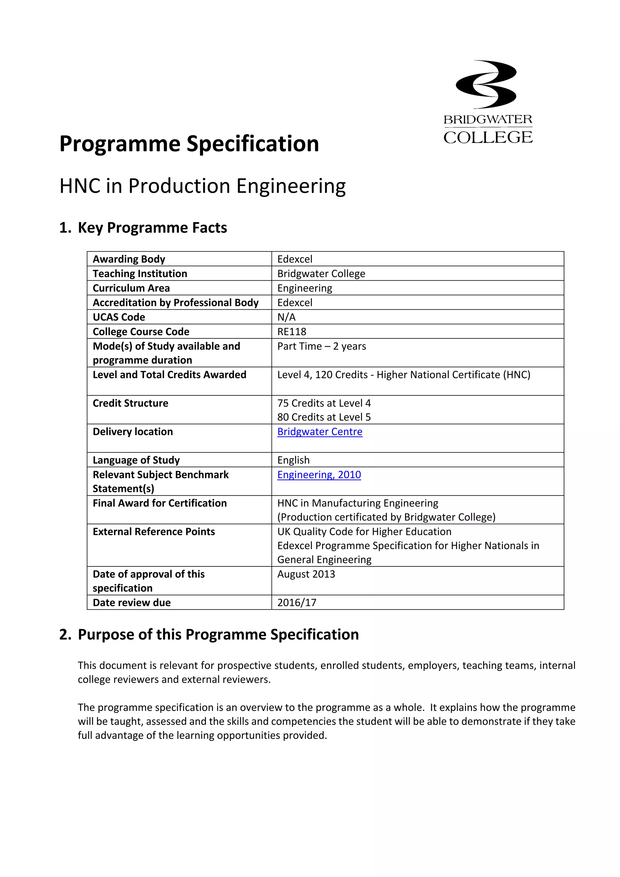 HNC Production Engineering | PDF