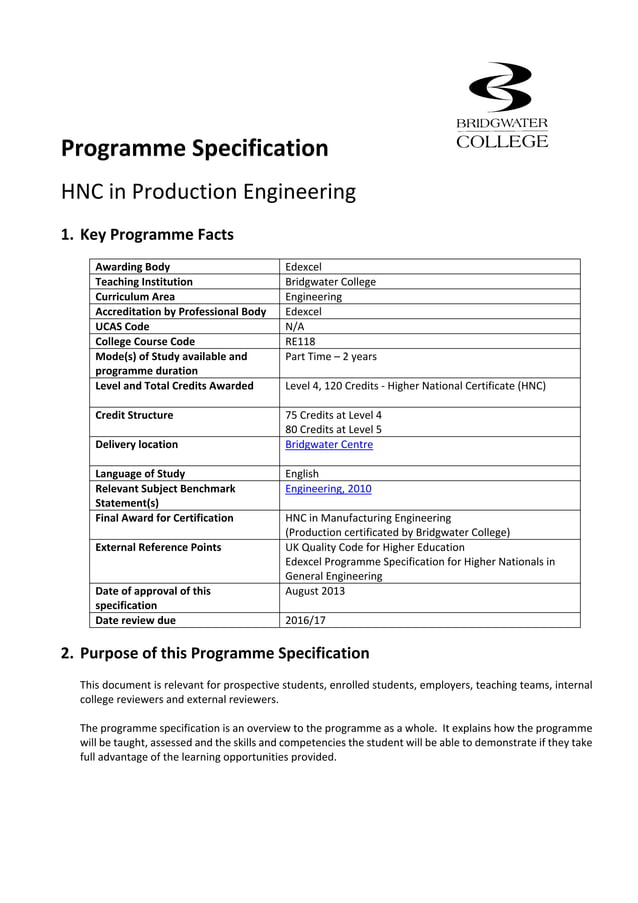 HNC Production Engineering | PDF