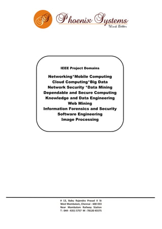 ieee projects in chennai 2018-2019 | PDF